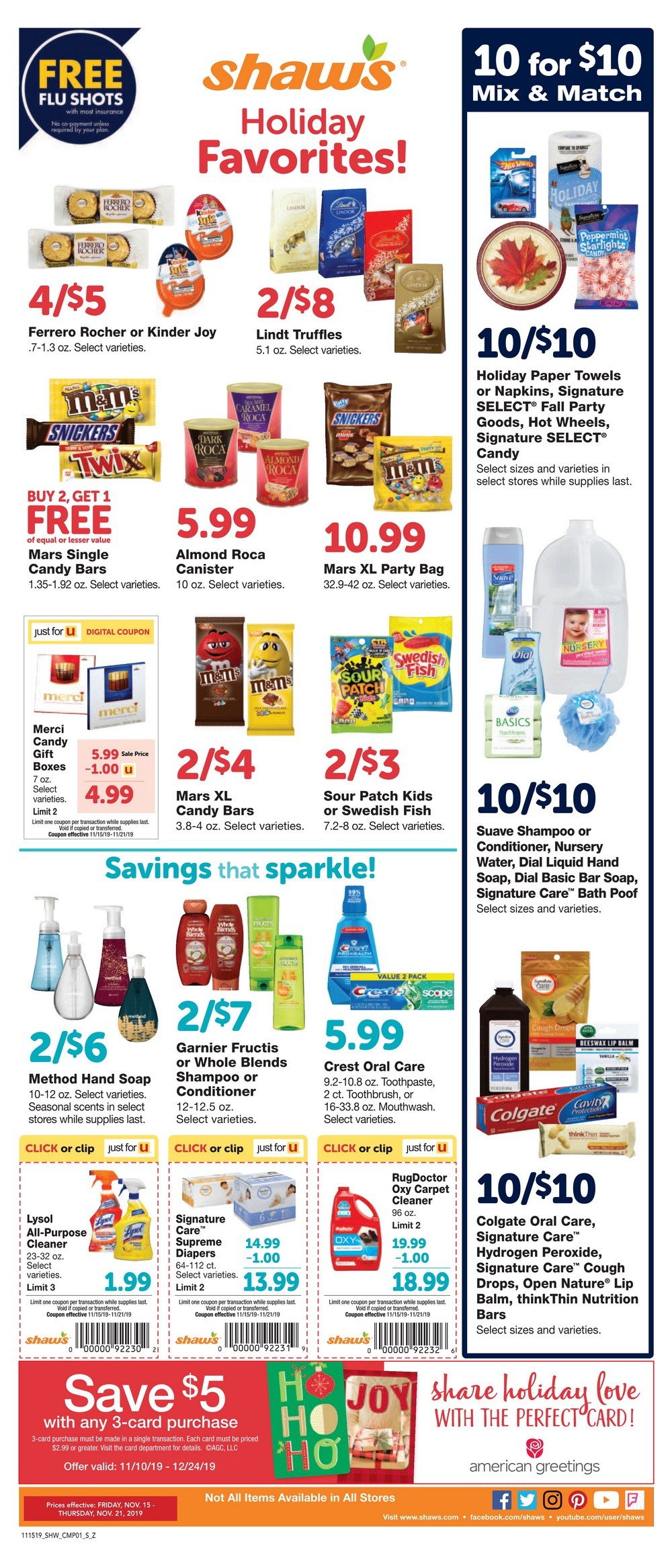Shaw's Weekly Ad Nov 15 – Nov 21, 2019