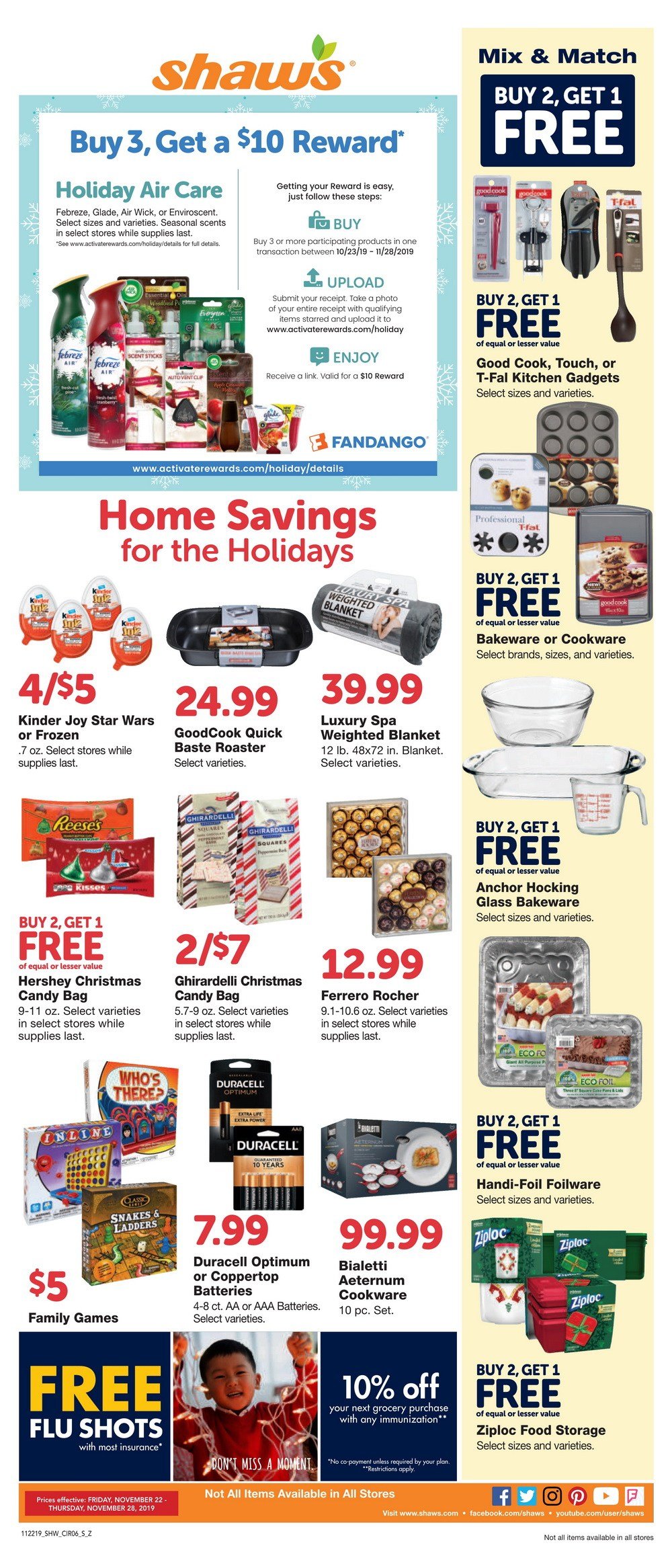 Shaw's Weekly Ad Nov 22 -Nov 28, 2019