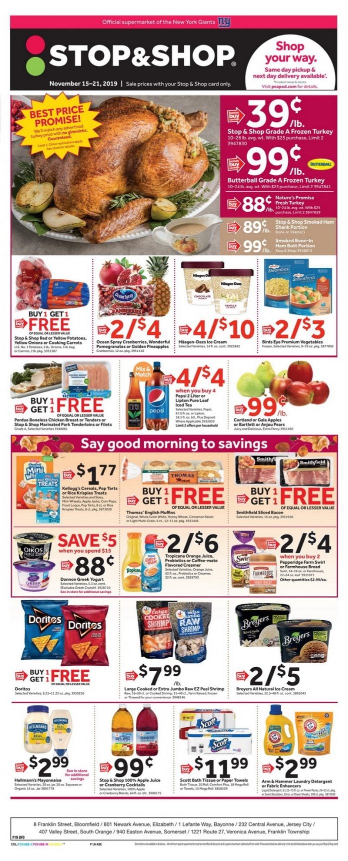 Stop & Shop Weekly Circular Nov 15 – Nov 21, 2019