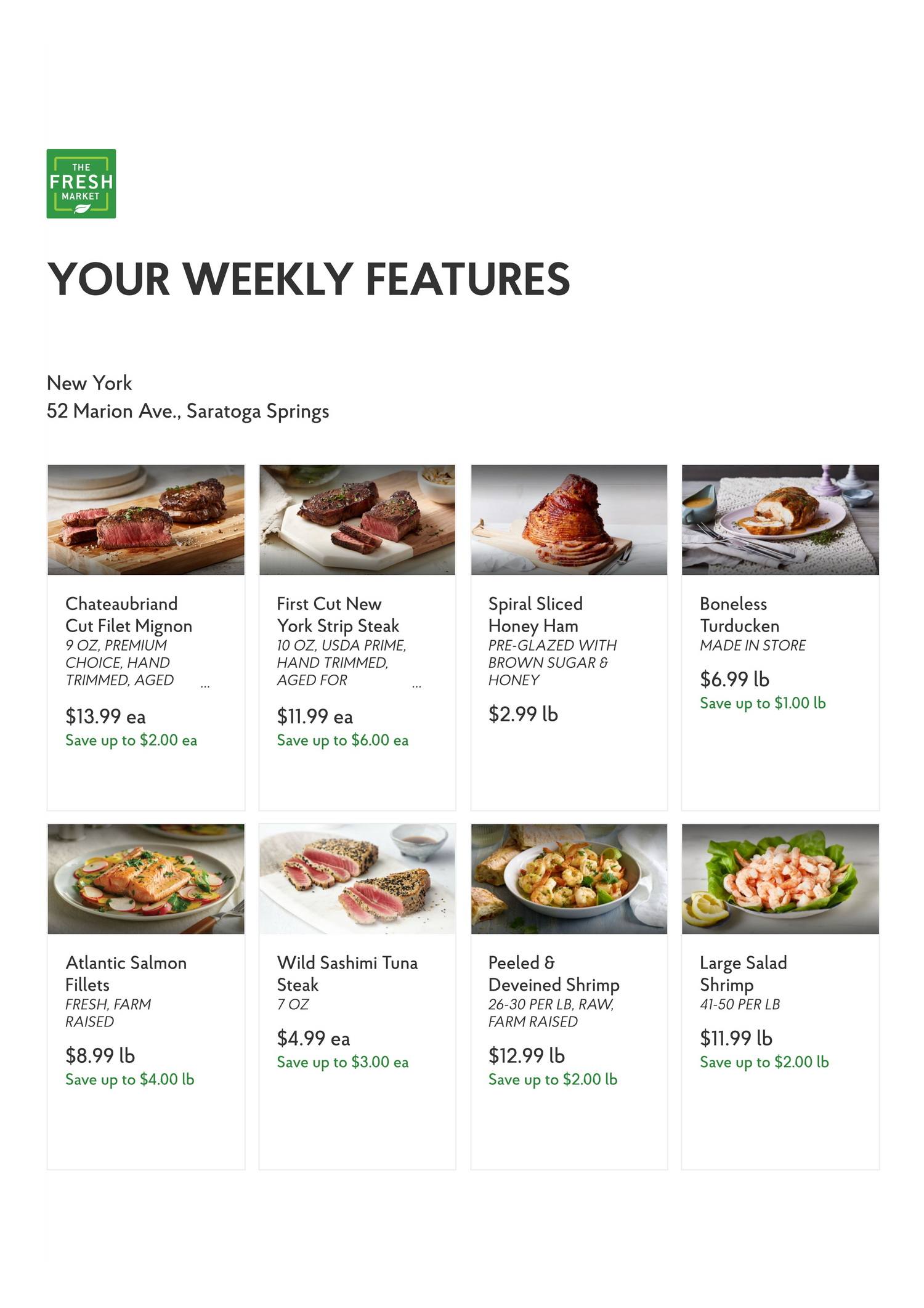 The Fresh Market Weekly Specials Nov 13 – Nov 19, 2019