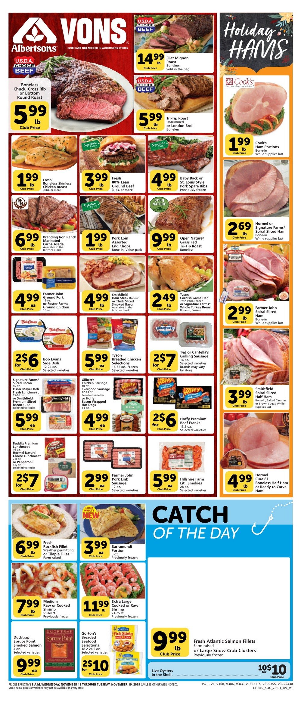 Vons Weekly Ad Nov 13 – Nov 19, 2019