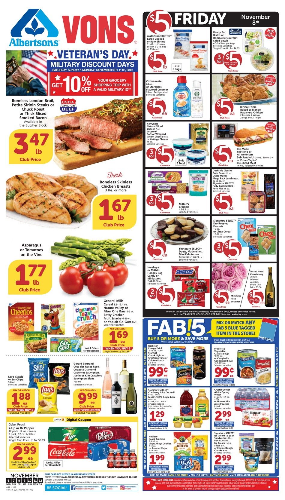 Vons Weekly Ad Nov 6 – Nov 12, 2019