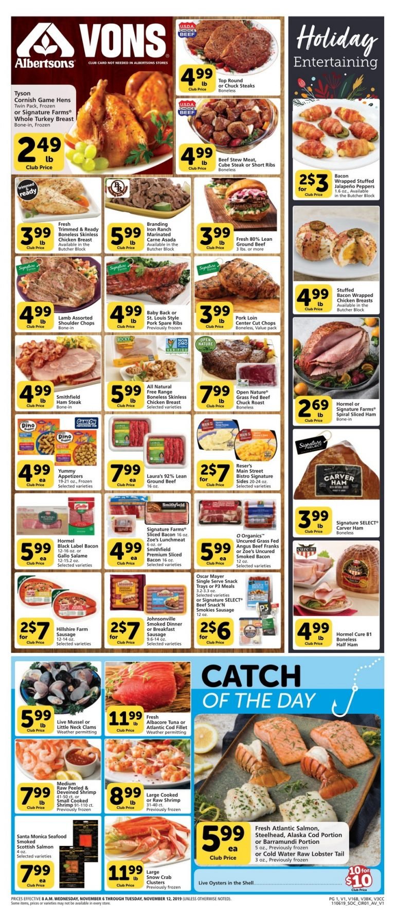 Vons Weekly Ad Nov 6 – Nov 12, 2019