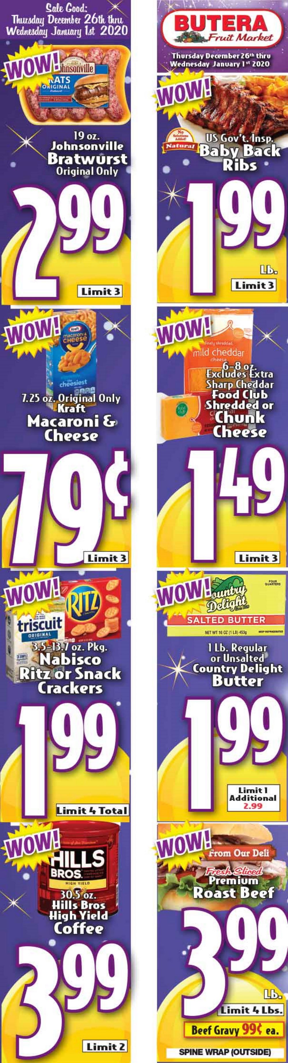 Butera Weekly Ad Dec 26 – Jan 1, 2020