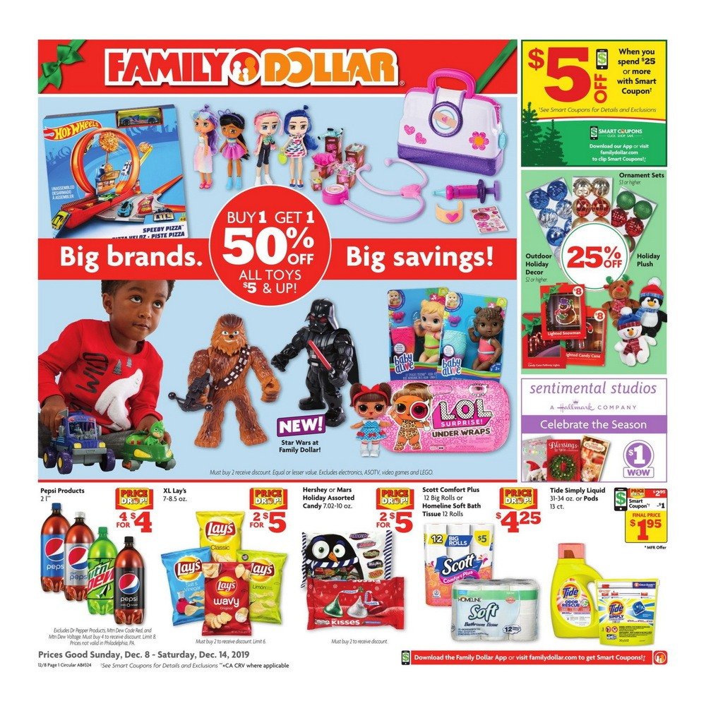 Family Dollar Weekly Ad Dec 08 – Dec 14, 2019