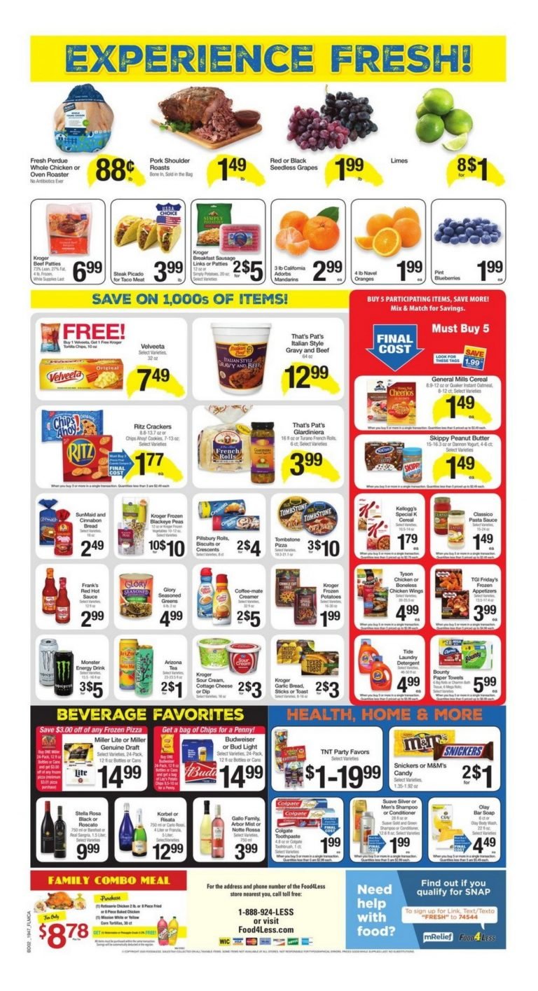 Food 4 Less Weekly Ad Dec 26 – Jan 01, 2020