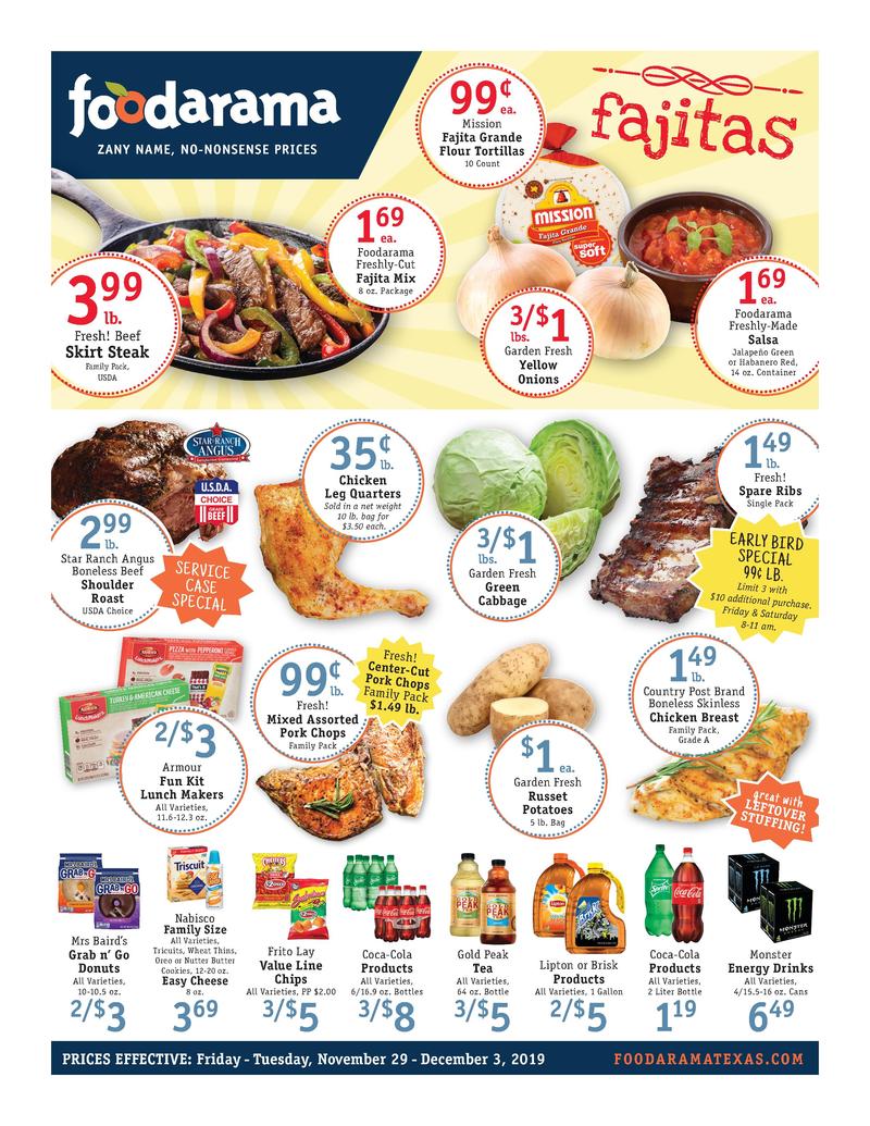 Foodarama Weekly Ad Nov 29 – Dec 03, 2019