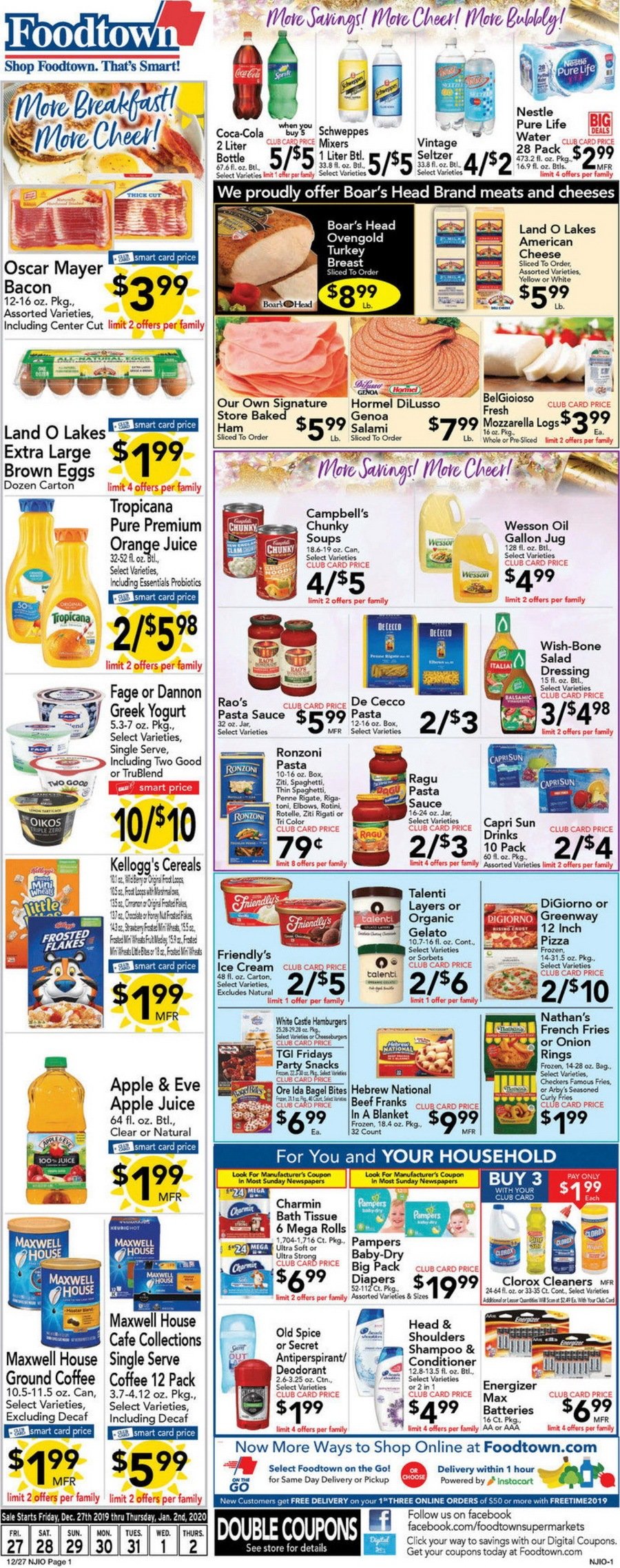 Foodtown Weekly Ad Dec 27 – Jan 2, 2020