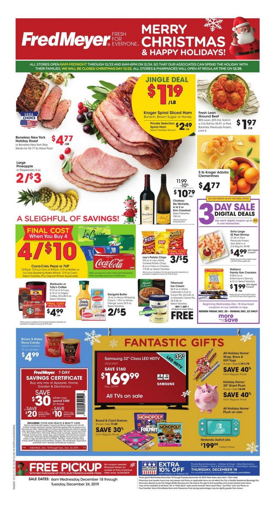 Fred Meyer Weekly Circular Dec 18 – Dec 24, 2019