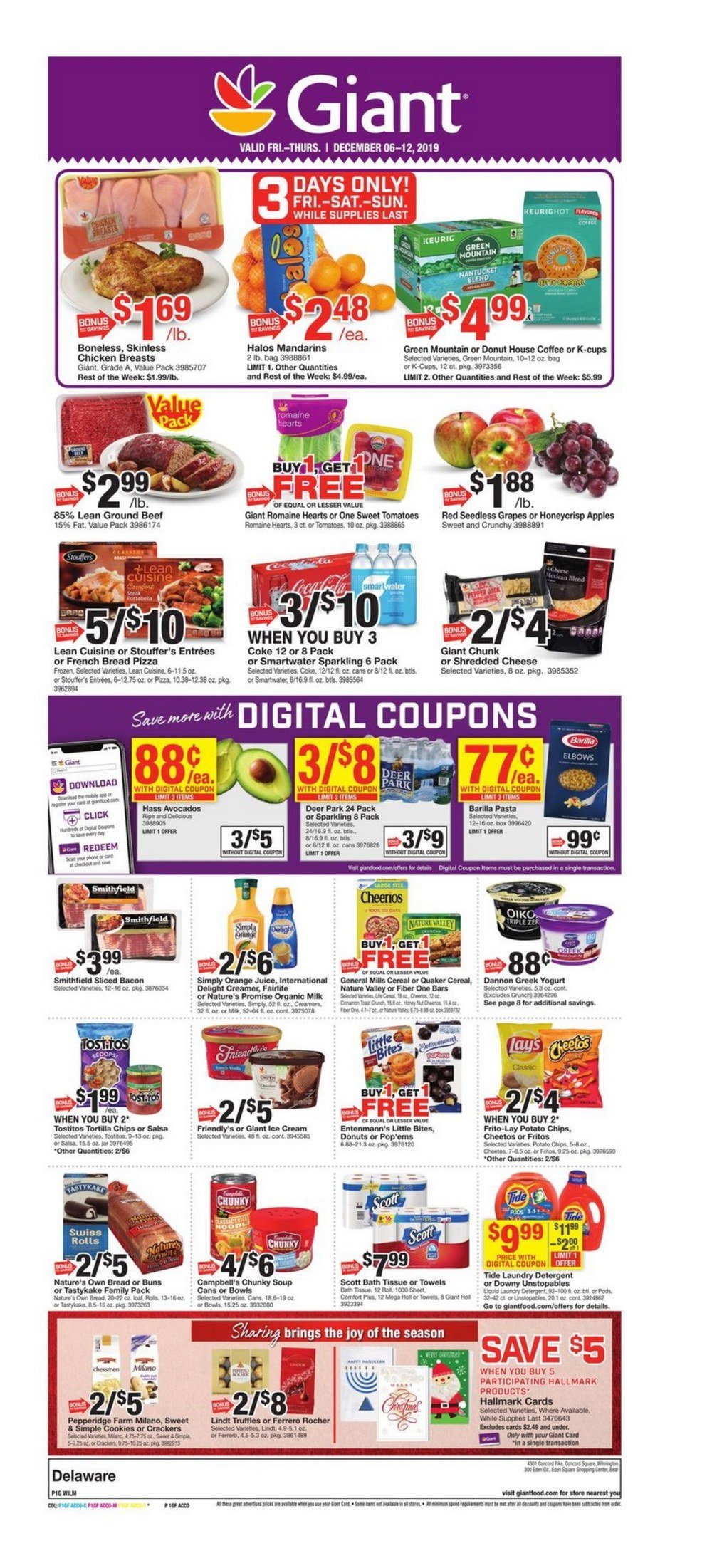 Giant Food Weekly Circular Dec 06 – Dec 12, 2019