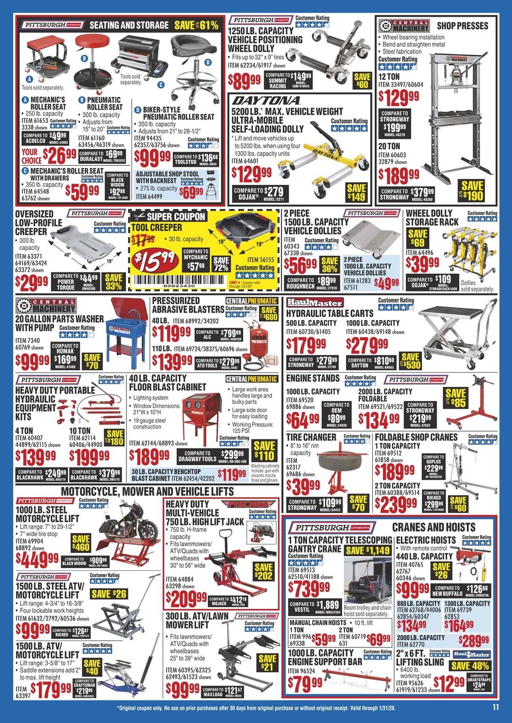 Harbor Freight Flyer Sale Jan 1 – Jan 31, 2020 - Part 8