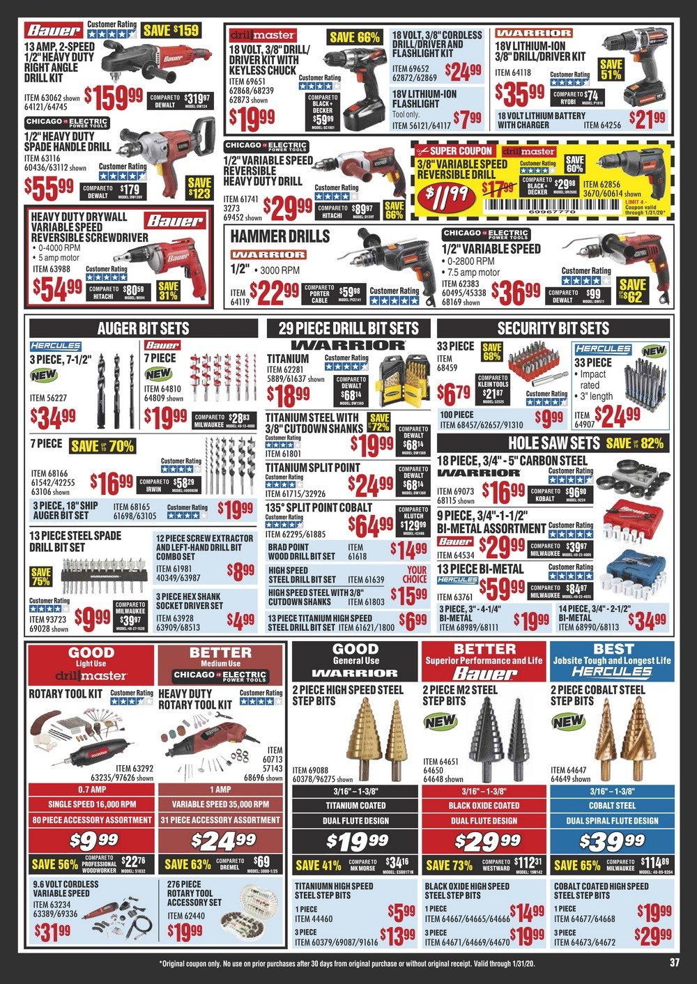Harbor Freight Flyer Sale Jan 1 – Jan 31, 2020