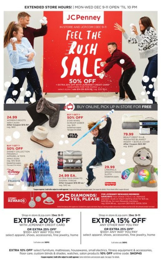 JCPenney Special Ad Sale Dec 09 – Dec 11, 2019