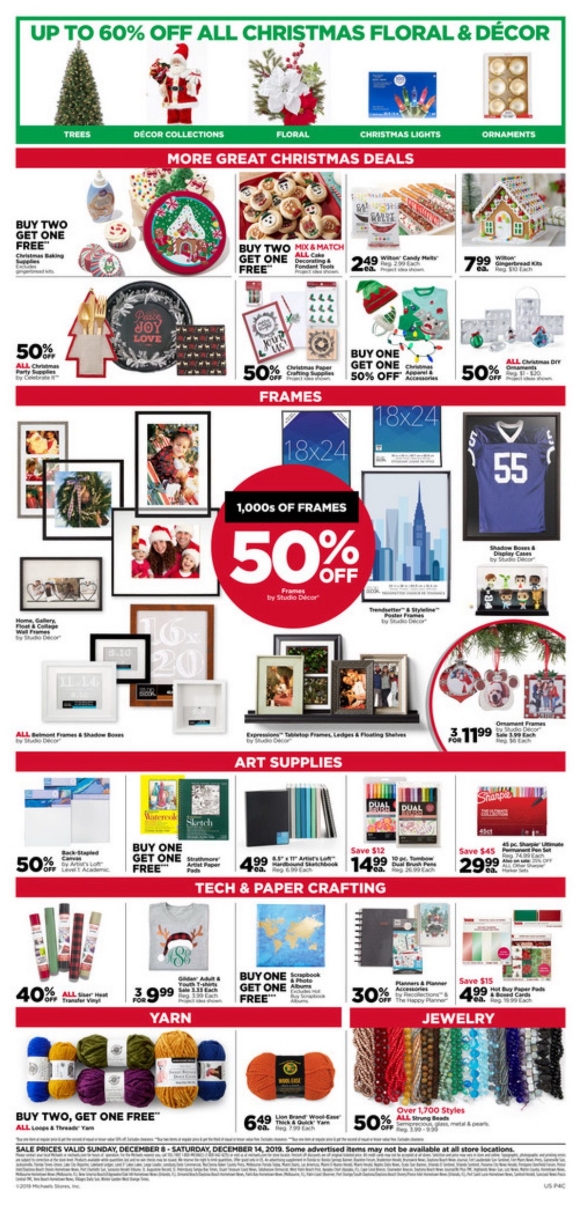 Michaels Weekly Ad Dec 08 – Dec 14, 2019