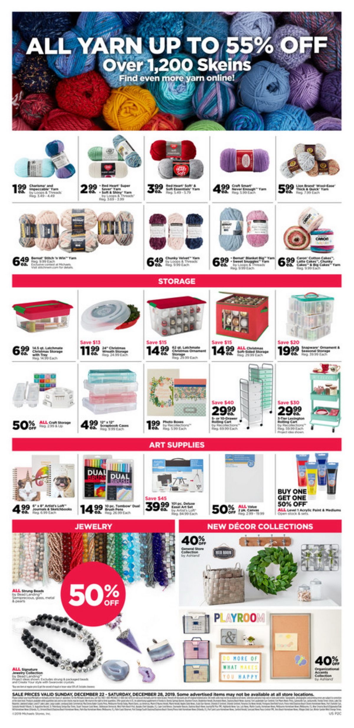 Michaels Weekly Ad Dec 22 – Dec 28, 2019