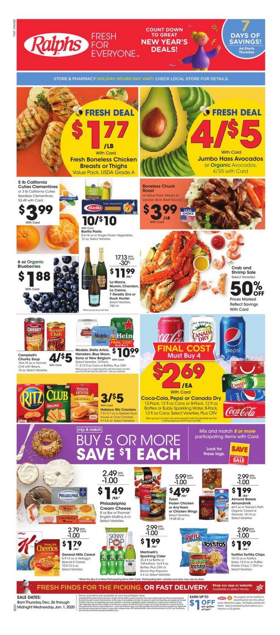 Ralphs Weekly Ad Dec 26 – Jan 01, 2020
