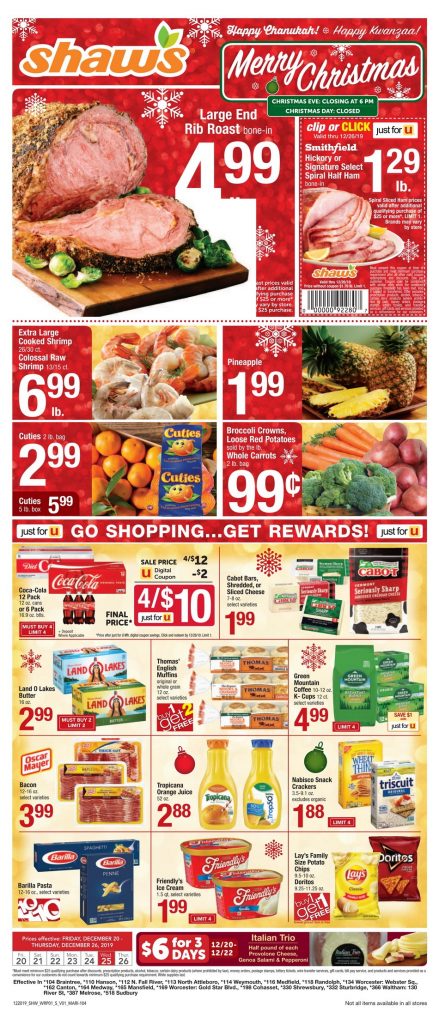 Shaw's Weekly Ad Dec 20 – Dec 26, 2019
