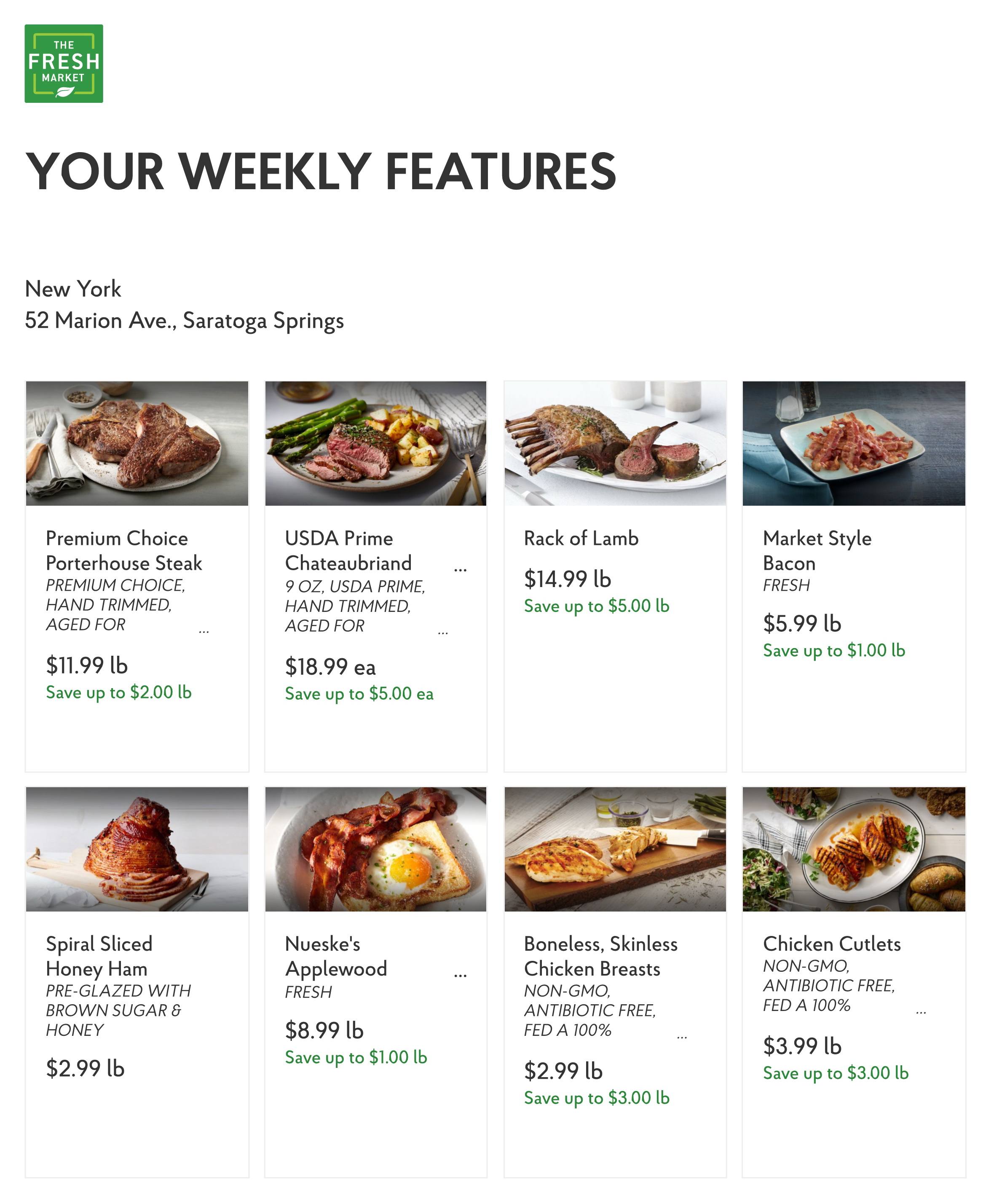 The Fresh Market Weekly Specials Dec 04 – Dec 10, 2019