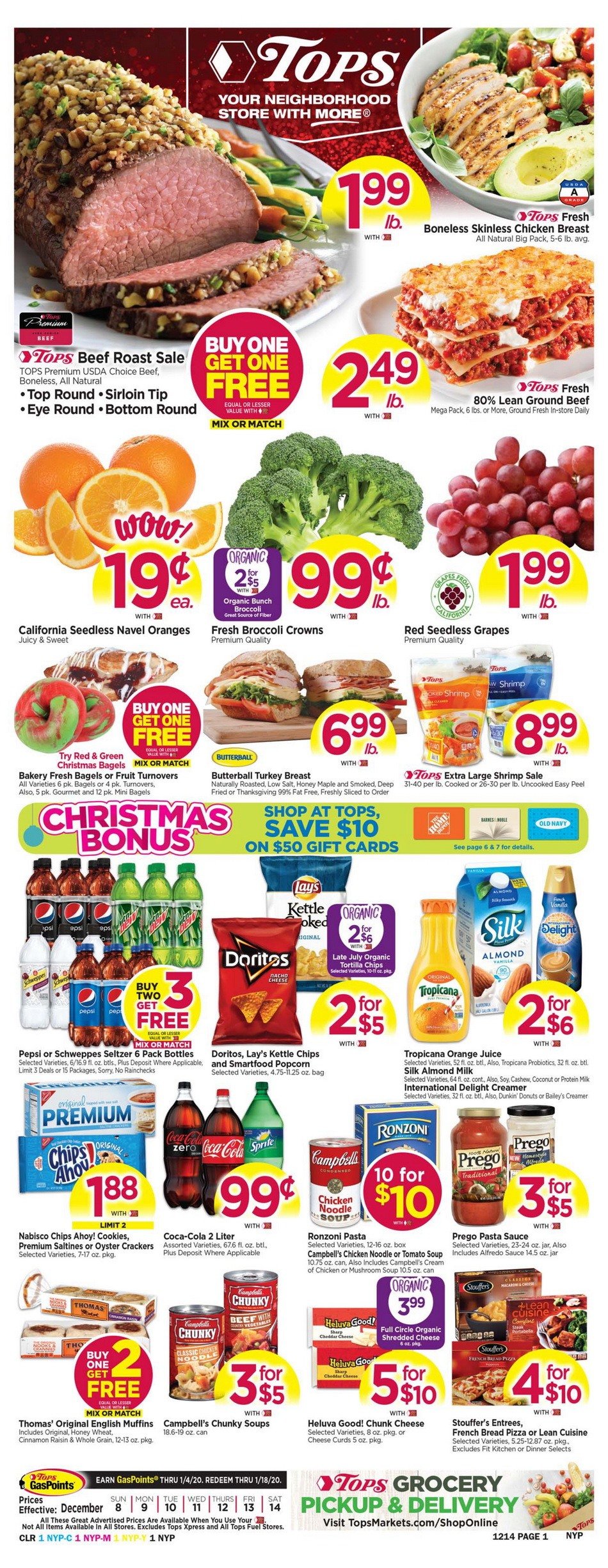 Tops Weekly Circular Dec 08 – Dec 14, 2019