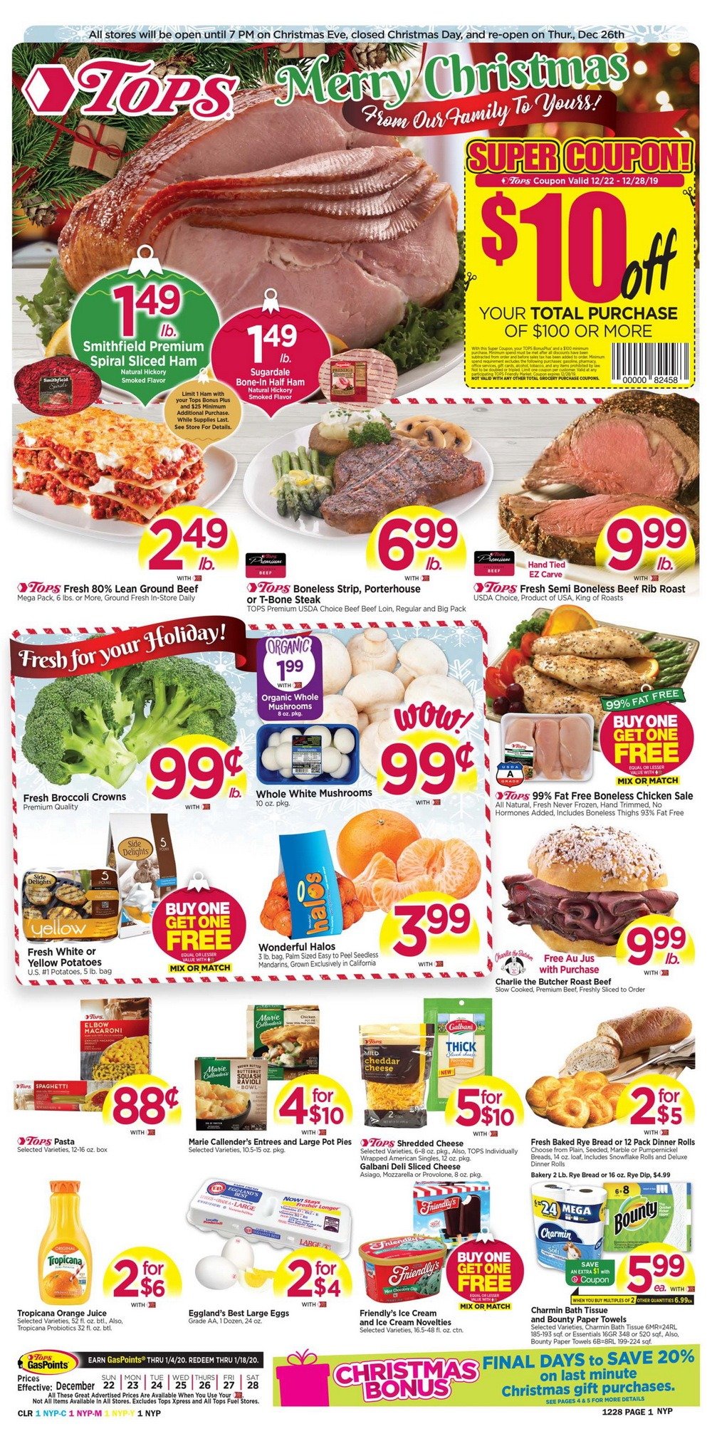 Tops Weekly Circular Dec 22 – Dec 28, 2019
