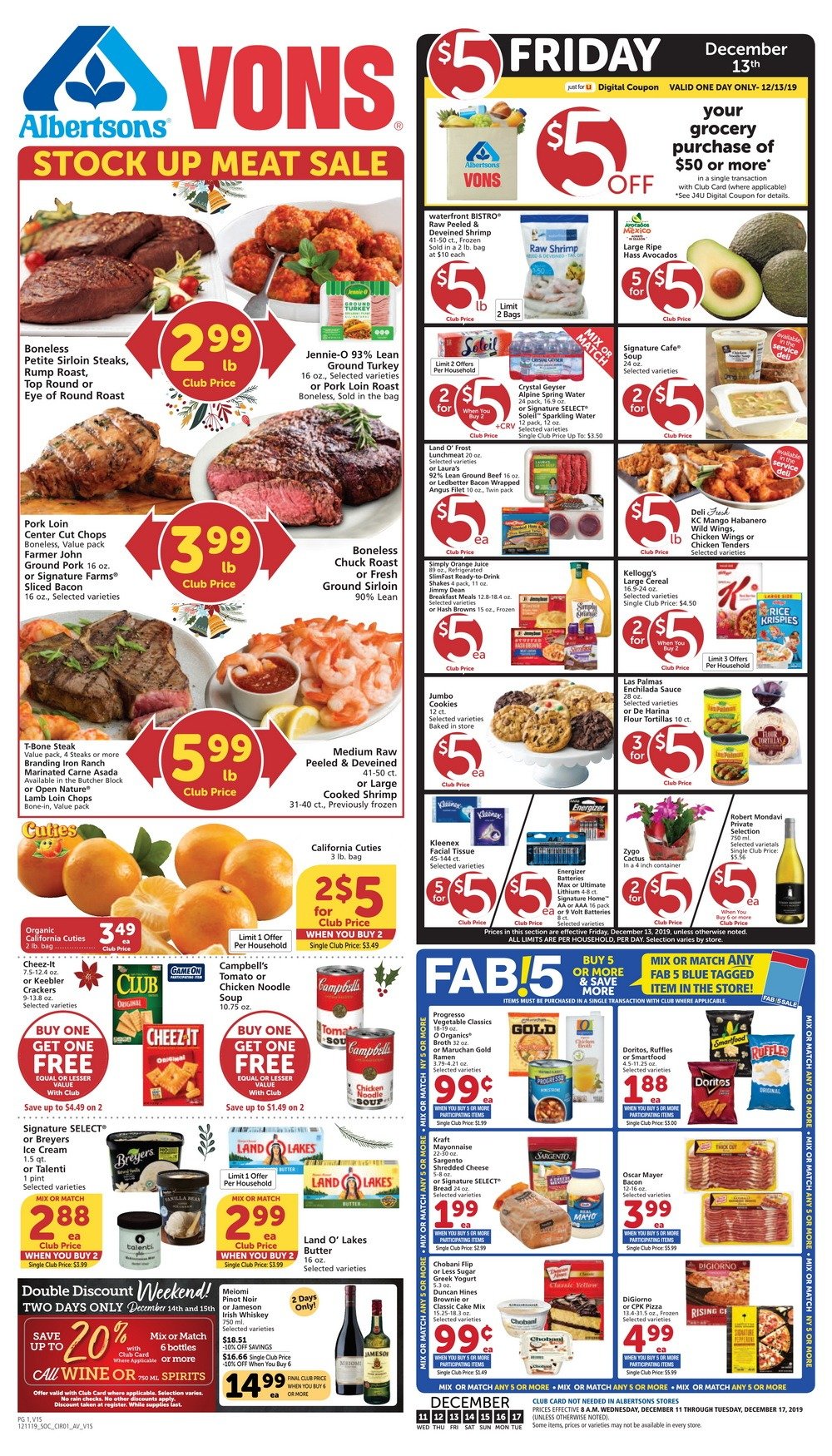 Vons Weekly Ad Dec 11 – Dec 17, 2019