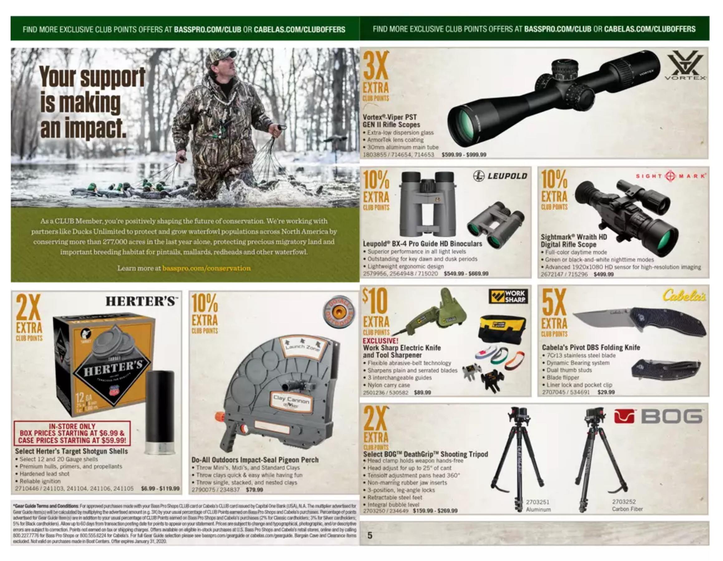 Bass Pro Shops Gear Guide Sale Jan 01 – Jan 31, 2020