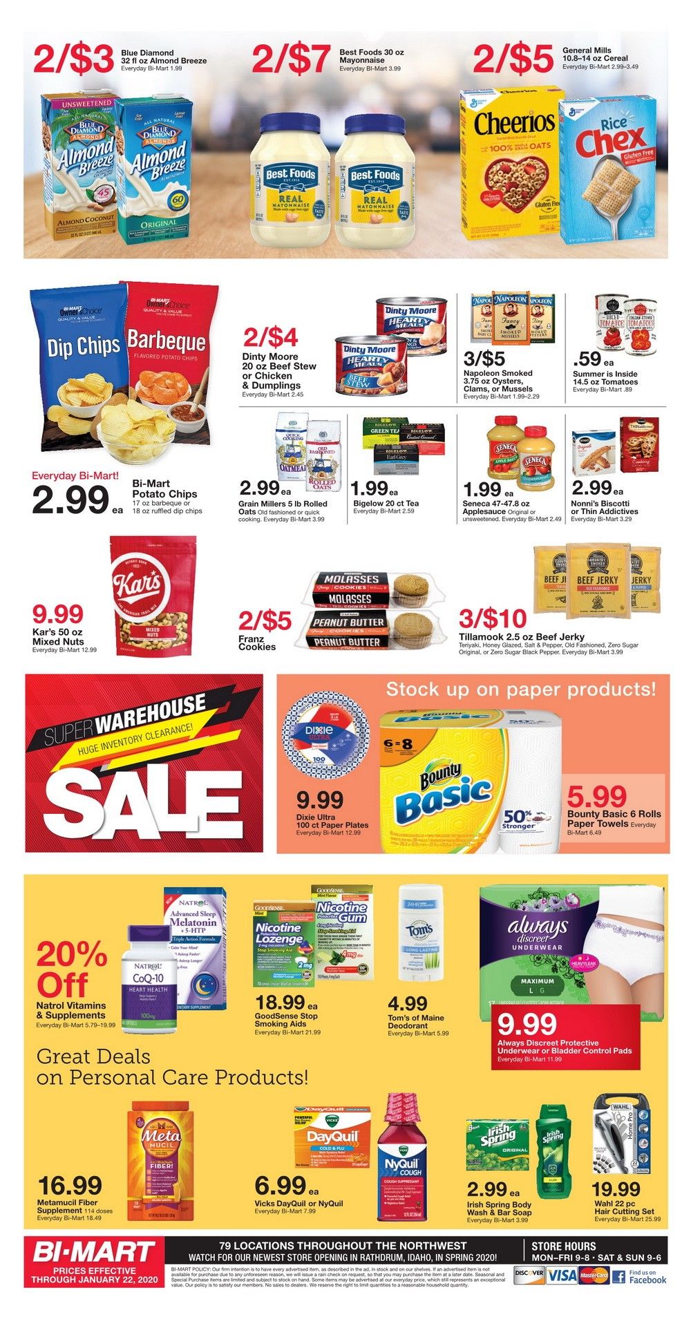 Bi-Mart Weekly Ad Jan 15 – Jan 22, 2020