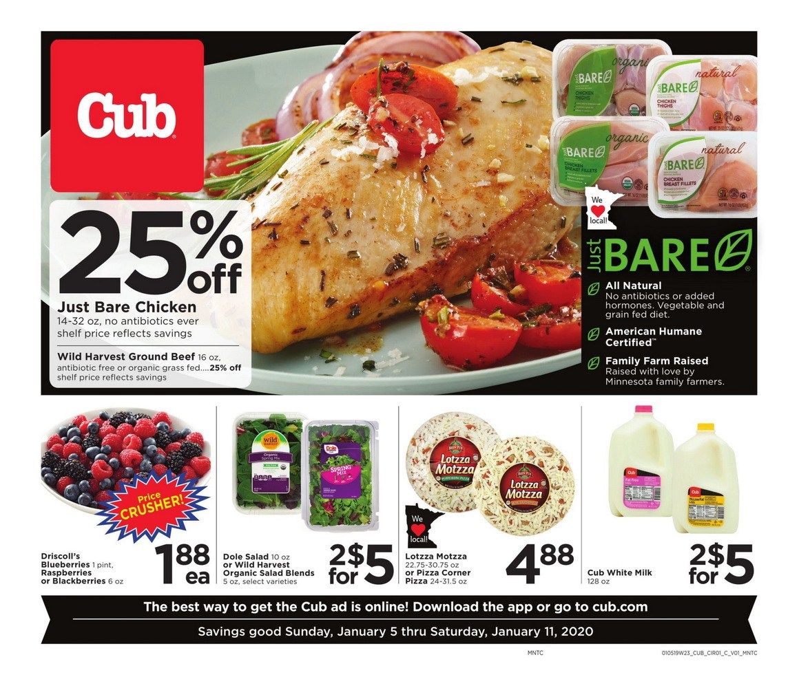 Cub Foods Weekly Ad Jan 05 – Jan 11, 2020