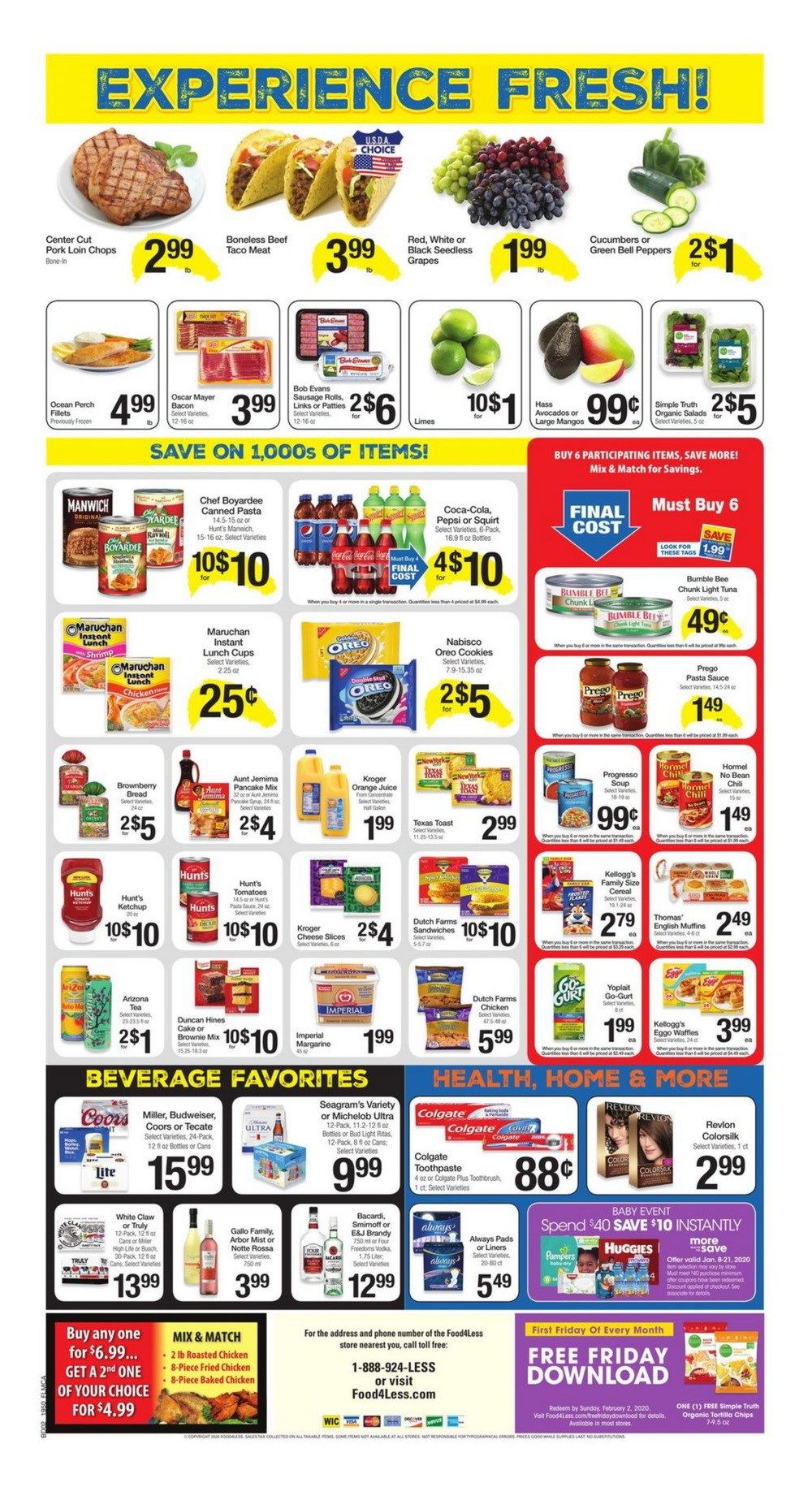 Food 4 Less Weekly Ad Jan 15 – Jan 21, 2020