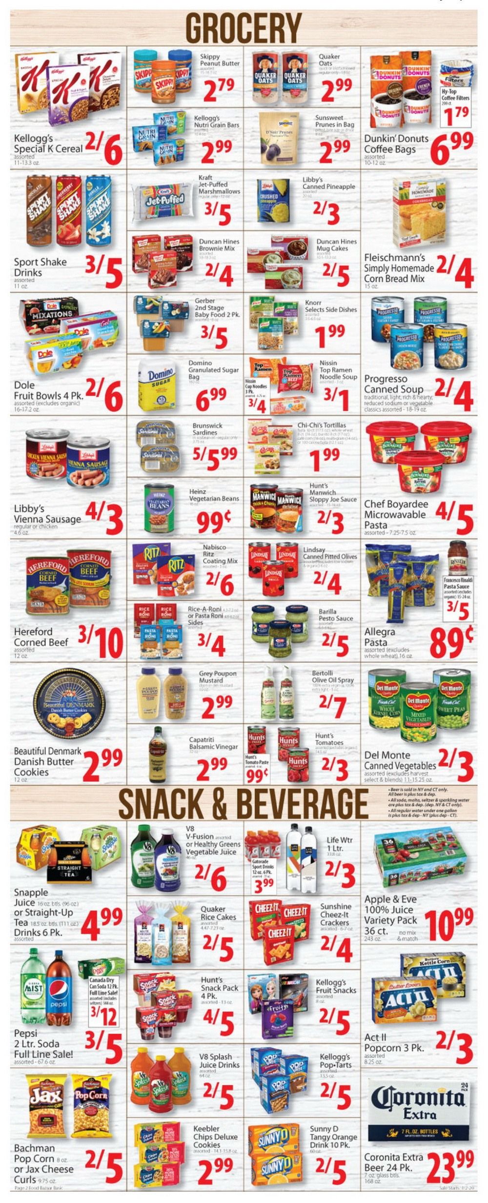 Food Bazaar Weekly Ad Jan 2 – Jan 8, 2020