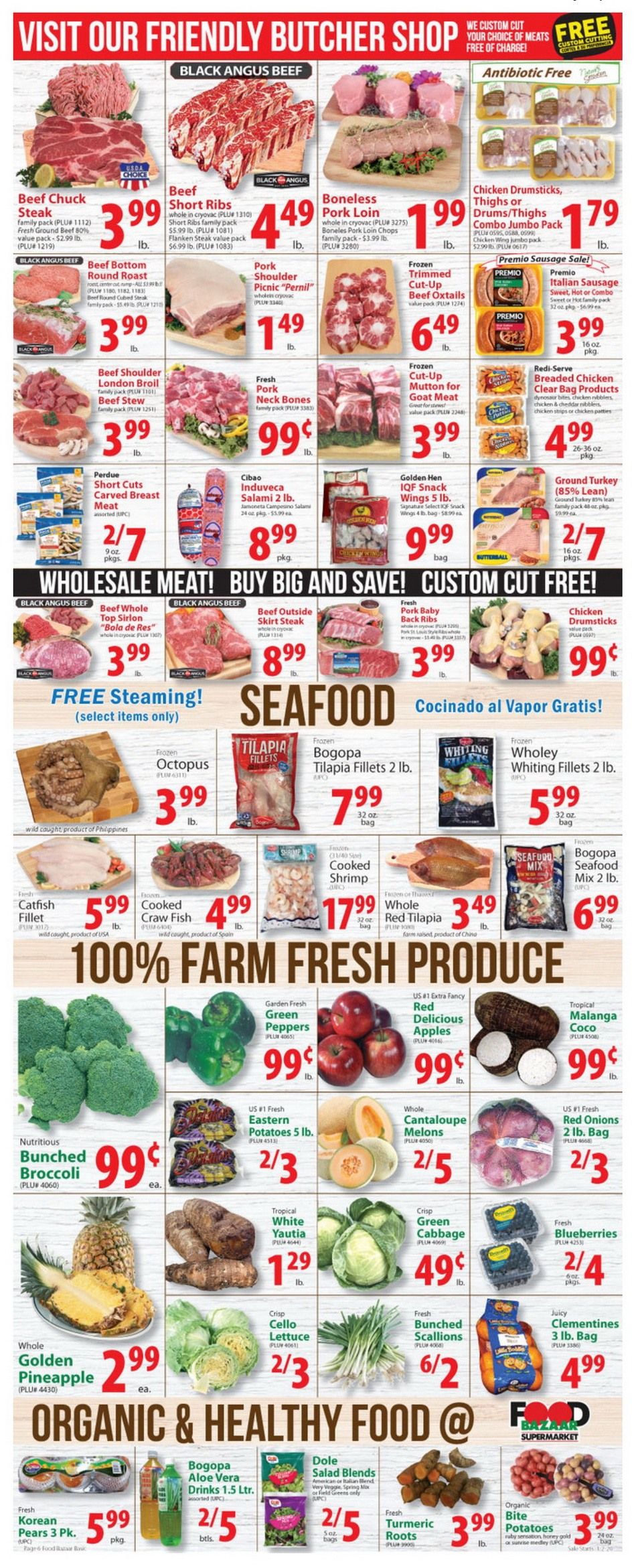 Food Bazaar Weekly Ad Jan 2 – Jan 8, 2020