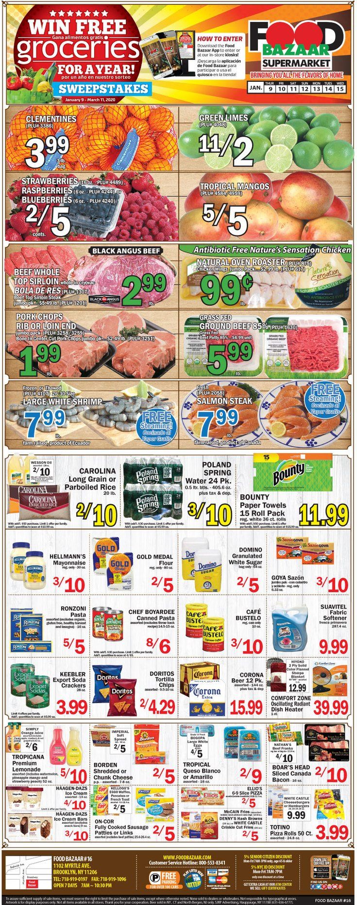 Food Bazaar Weekly Ad Jan 09 – Jan 15, 2020