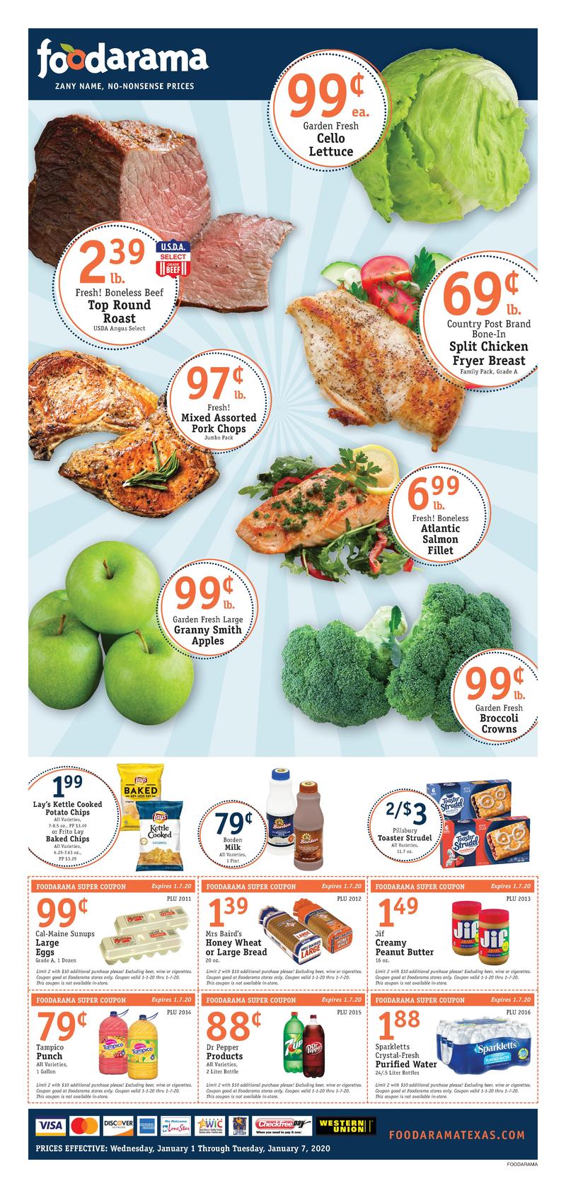 Foodarama Weekly Ad Jan 01 – Jan 07, 2020