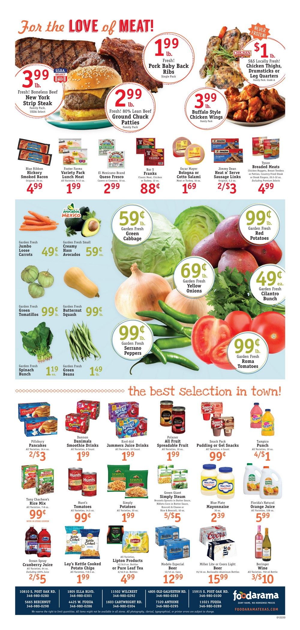 Foodarama Weekly Ad Jan 22– Jan 28, 2020