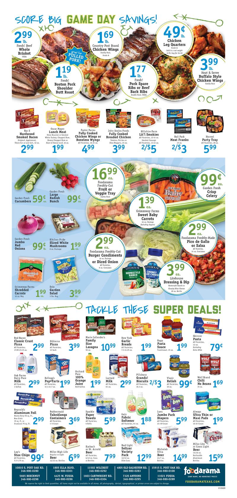 Foodarama Weekly Ad Jan 29 – Feb 04, 2020