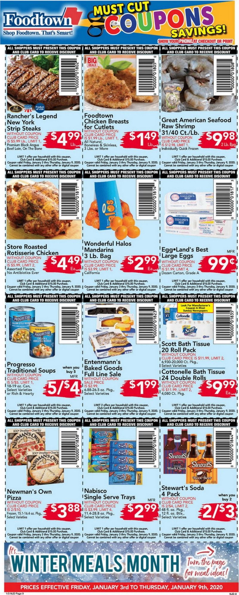 Foodtown Weekly Ad Jan 03 – Jan 09, 2020