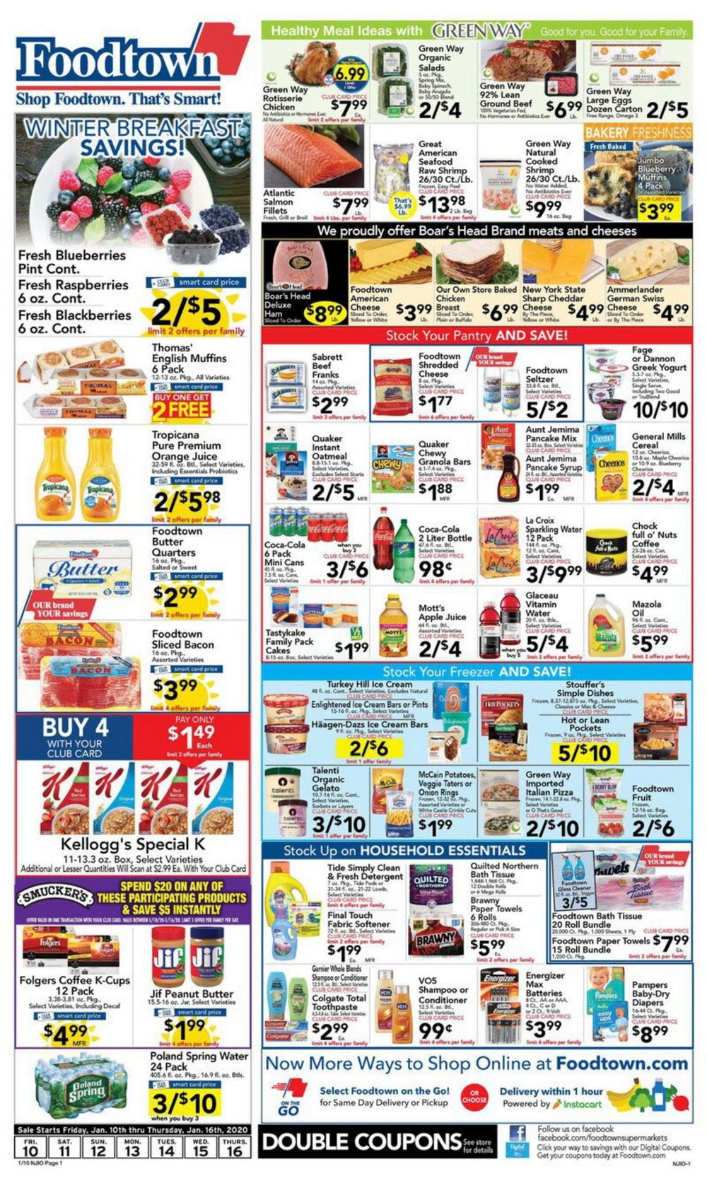Foodtown Weekly Ad Jan 10 – Jan 16, 2020