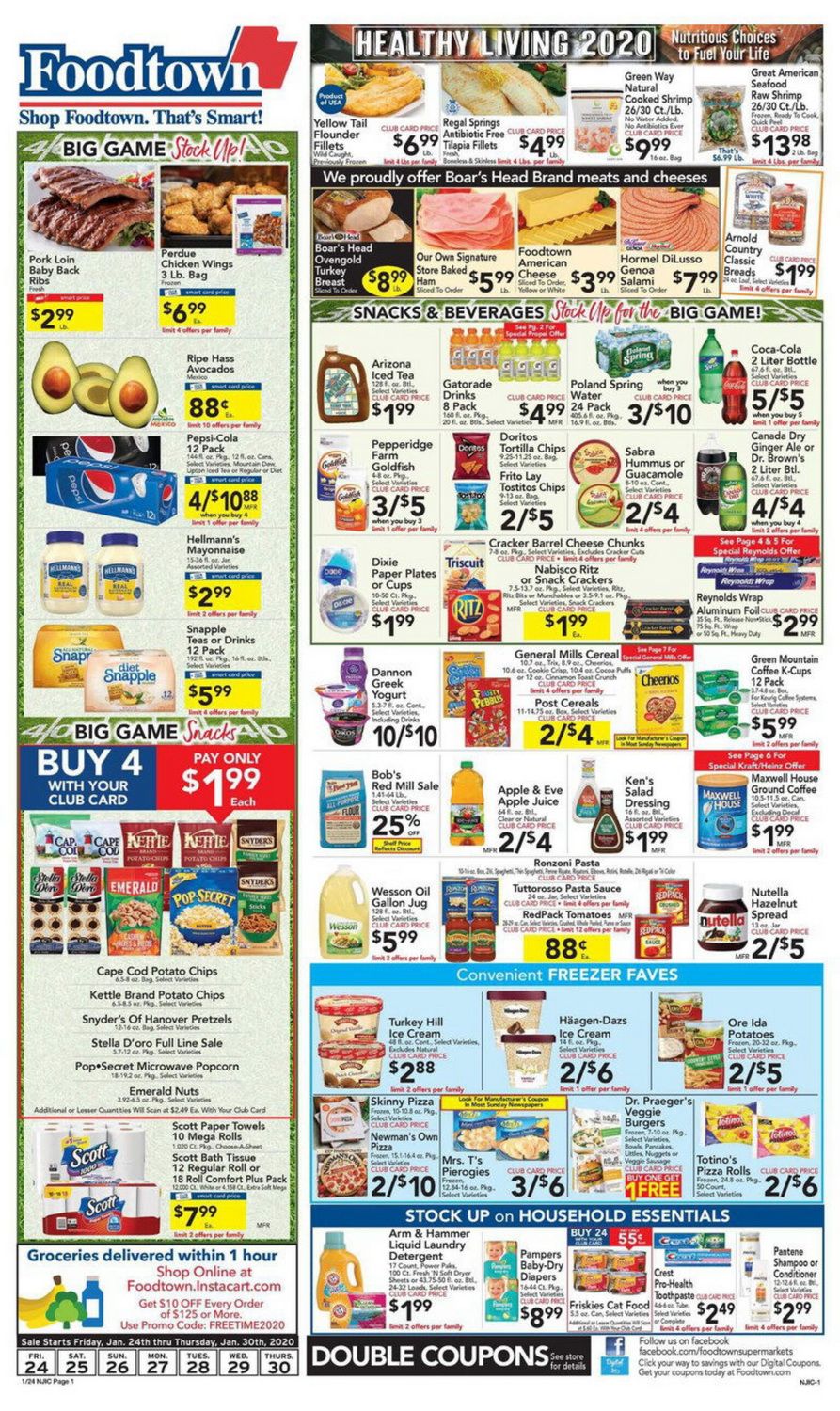 Foodtown Weekly Ad Jan 24 – Jan 30, 2020