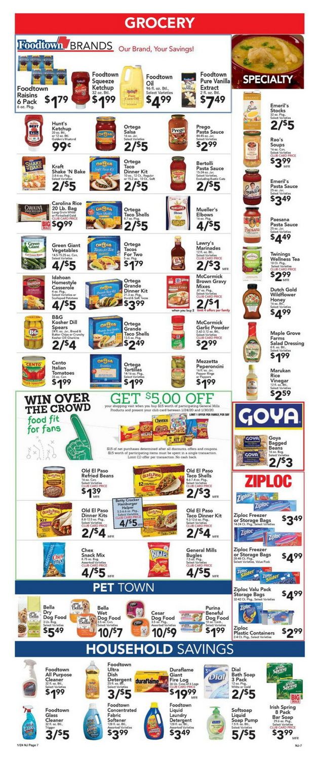 Foodtown Weekly Ad Jan 24 – Jan 30, 2020
