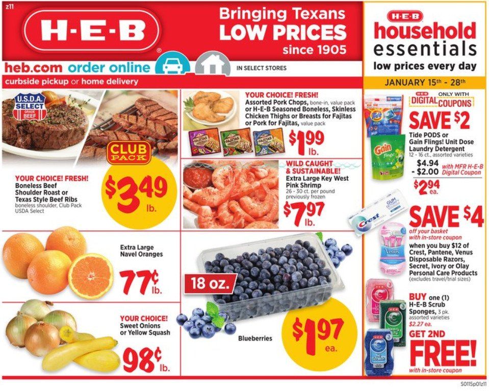 HEB Weekly Ad Jan 15 – Jan 21, 2020