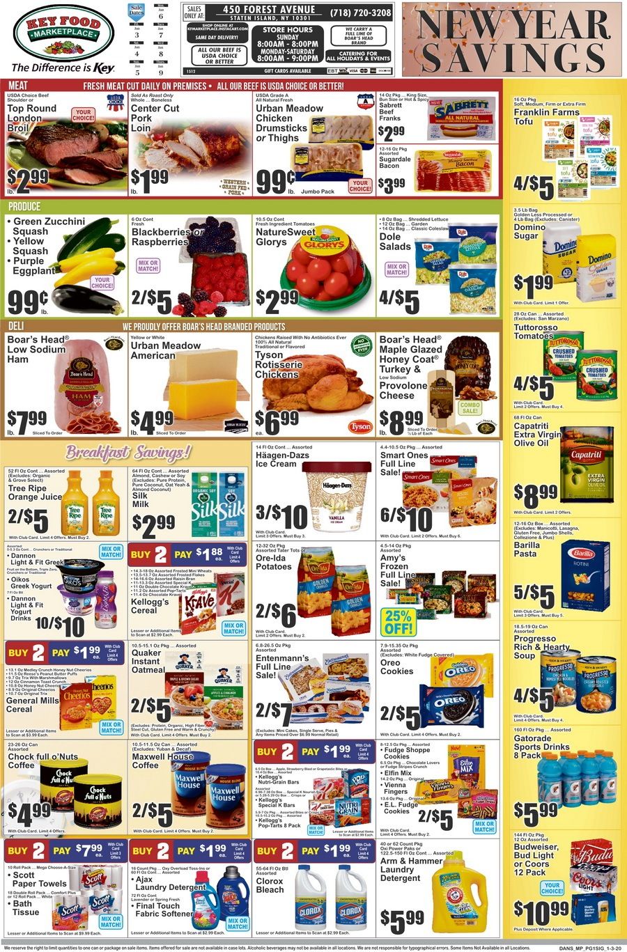Key Food Weekly Ad Jan 03 – Jan 09, 2020