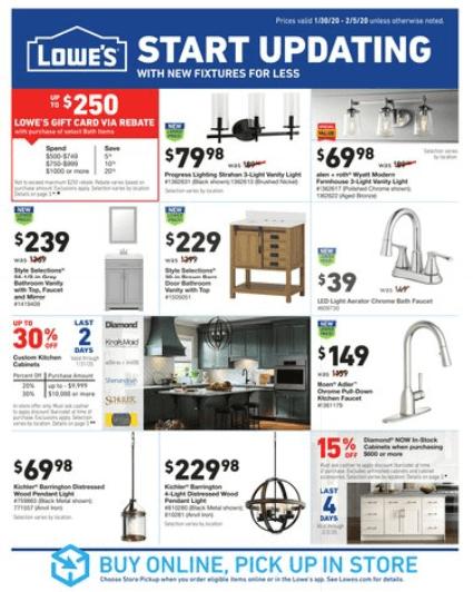 Lowe's Weekly Ad Jan 30 – Feb 05, 2020