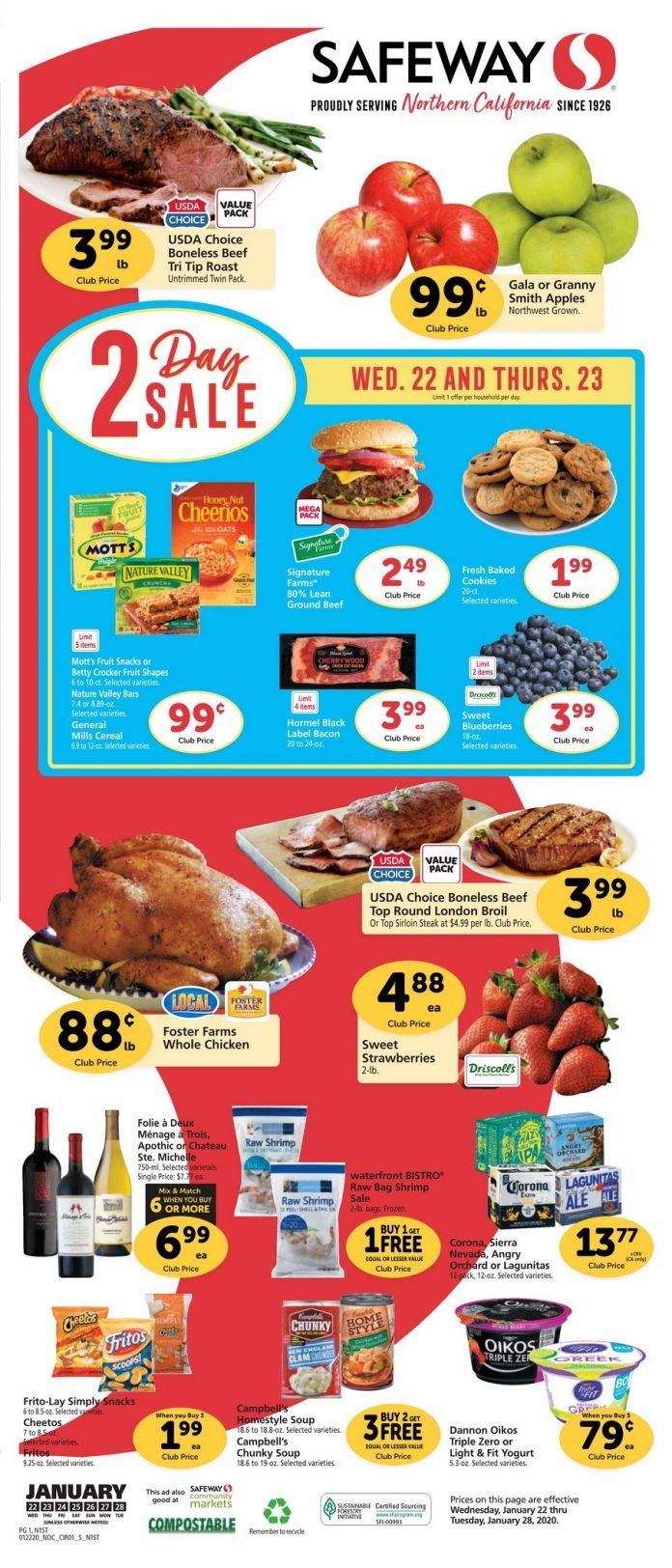 Safeway Weekly Ad Jan 22 – Jan 28, 2020