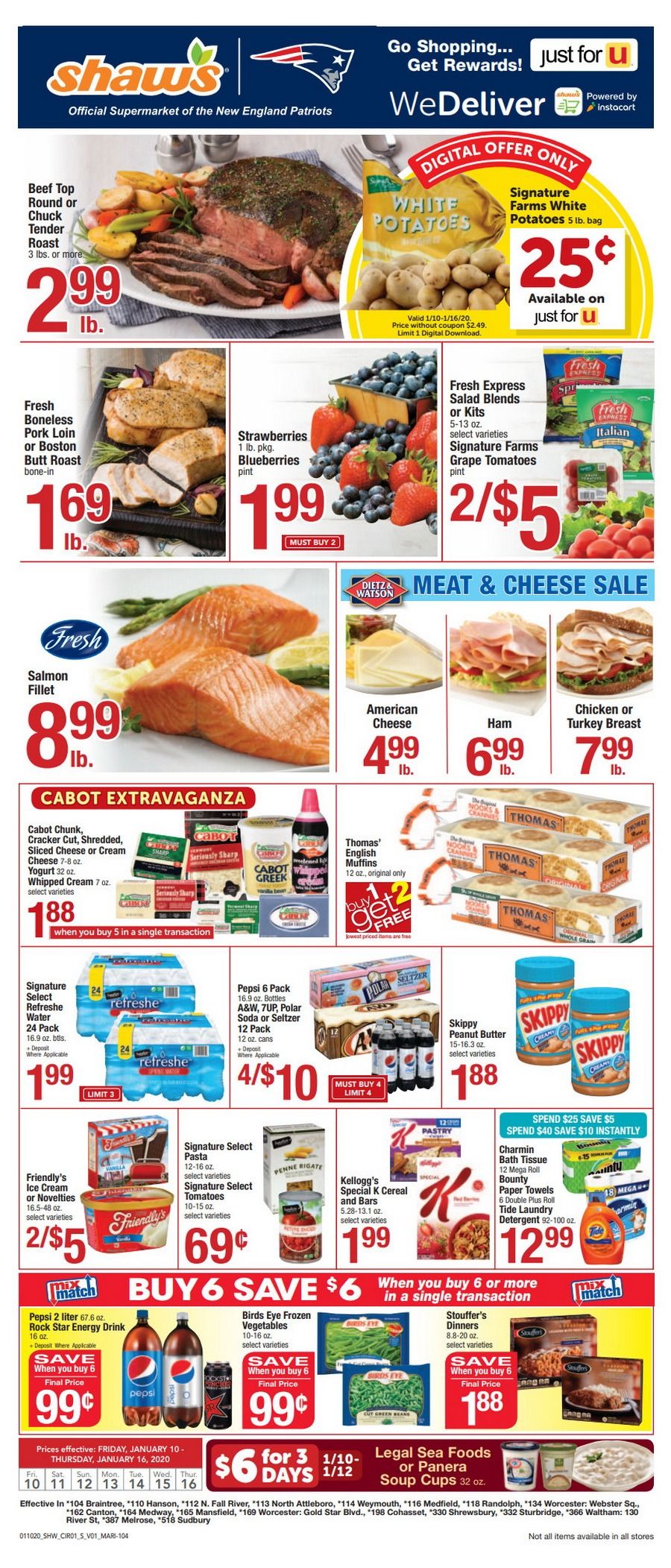 Shaw's Weekly Ad Jan 10 – Jan 16, 2020