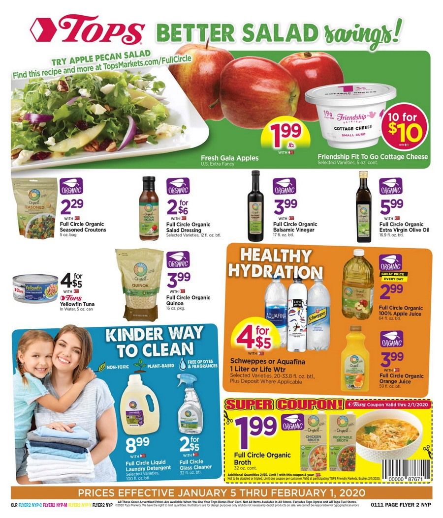 Tops Weekly Circular Jan 05 – Jan 11, 2020