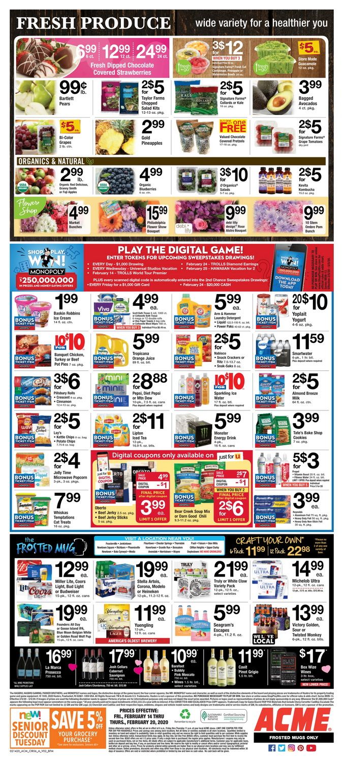 Acme Weekly Ad Feb 14 – Feb 20, 2020