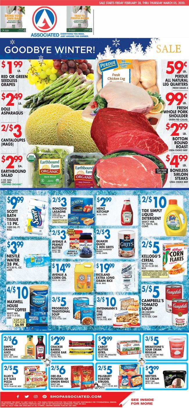 Associated Supermarkets Weekly Ad Feb 28 – Mar 05, 2020