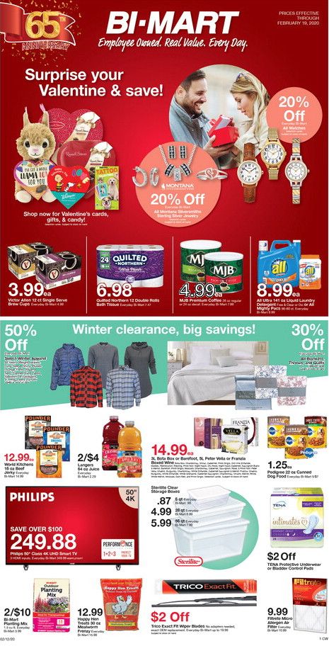 Bi-Mart Weekly Ad Feb 12 – Feb 19, 2020