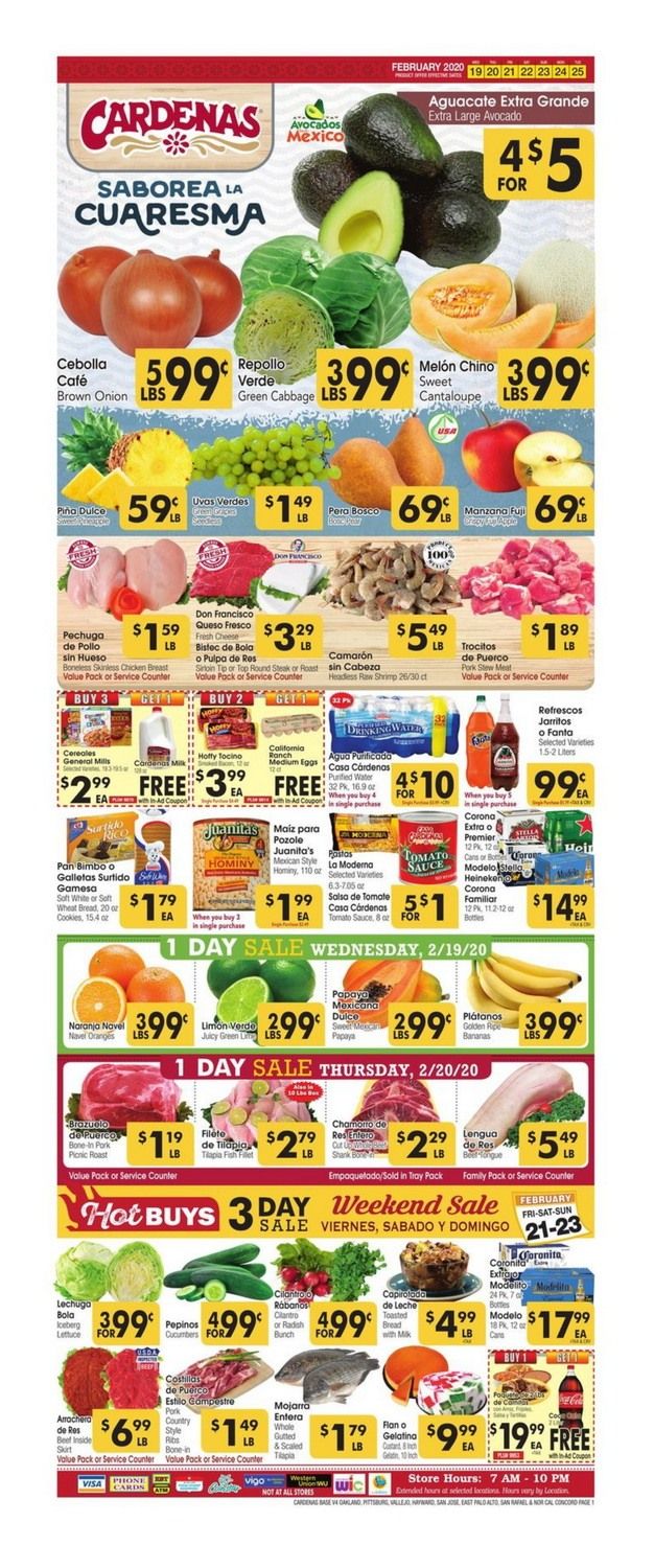 Cardenas Weekly Ad Feb 19 – Feb 25, 2020