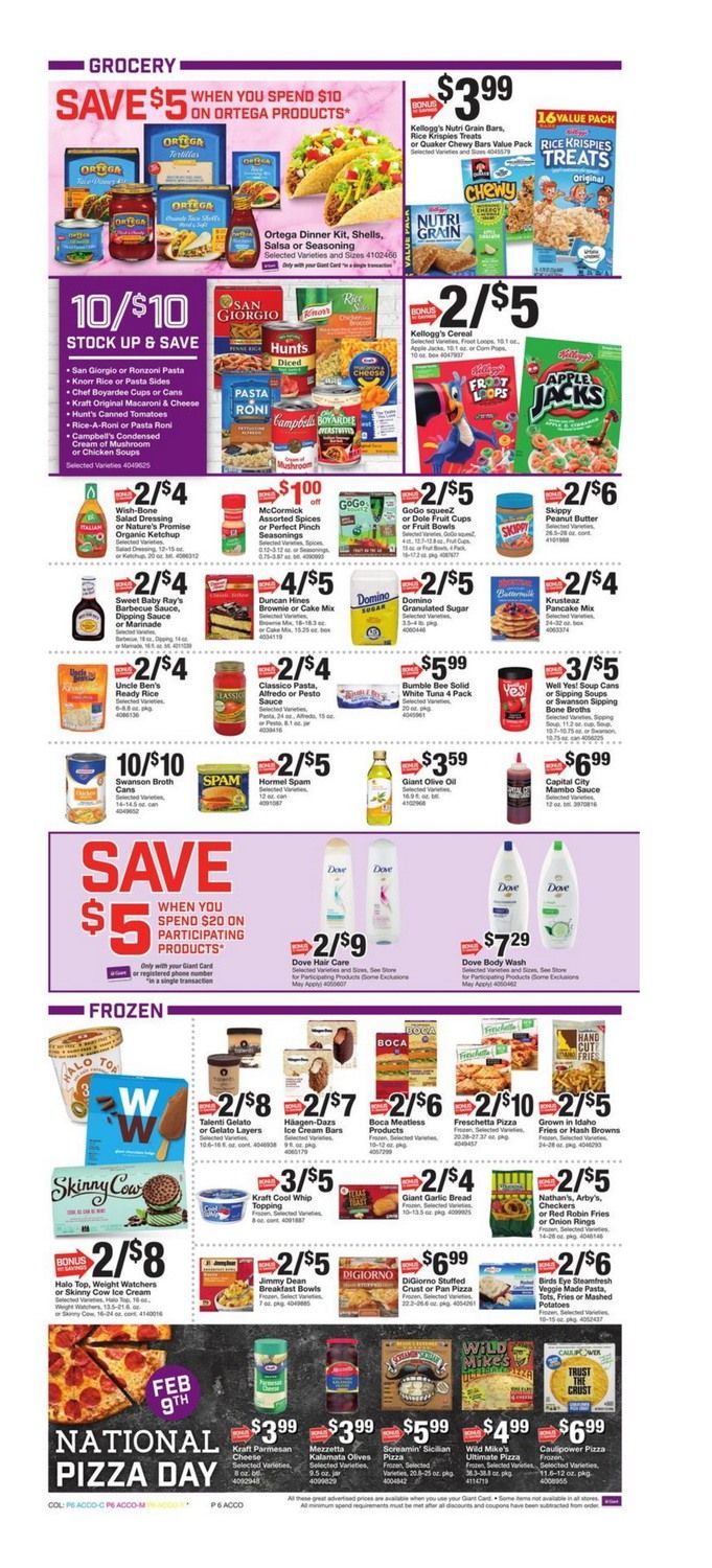 Giant Food Weekly Circular Feb 07 – Feb 13, 2020